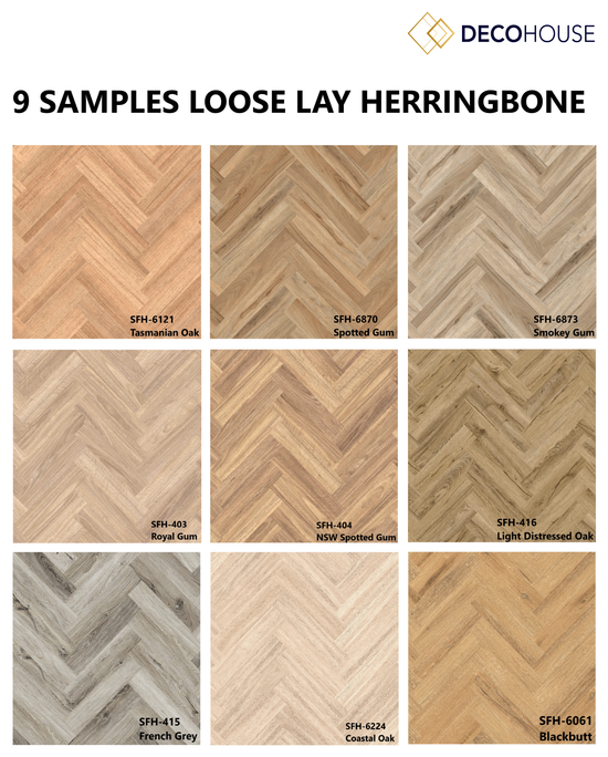 LOOSE LAY HERRINGBONE SAMPLES – DECOHOUSE